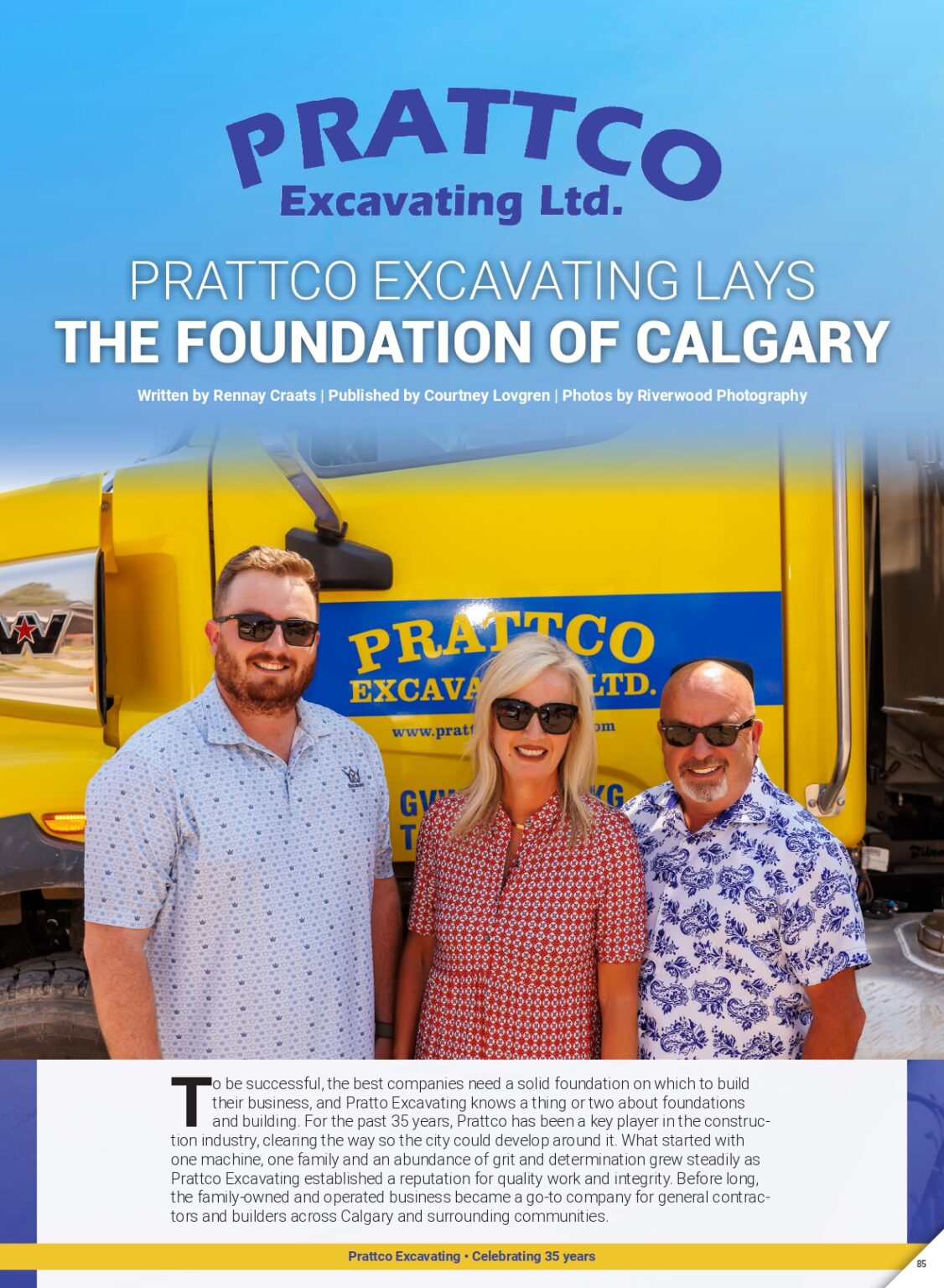 Prattco Excavating - Celebrating 35 Years - Business In Calgary